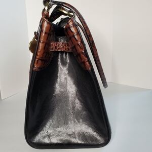 Brahmin | Bags | Brahmin Bevin Brick Lafayette Black Leather W Embossed ...